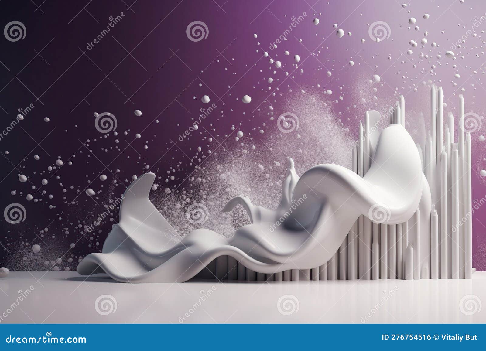 Network Technology Background Futuristic Tech Violet and White Wave ...