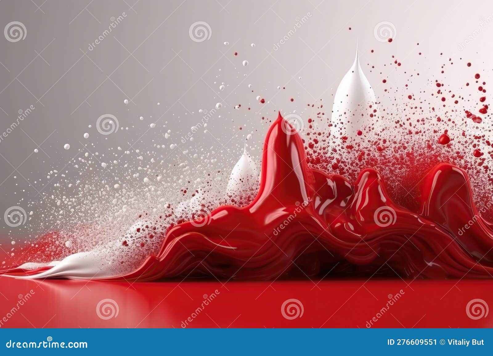 Network Technology Background Futuristic Tech Red and White Wave ...