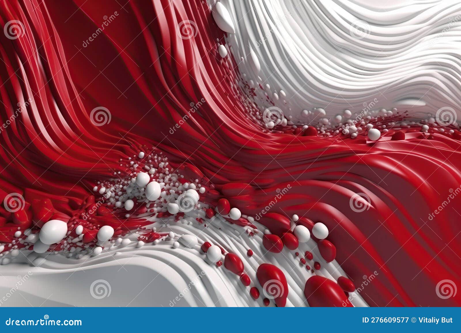 Network Technology Background Futuristic Tech Red and White Wave ...