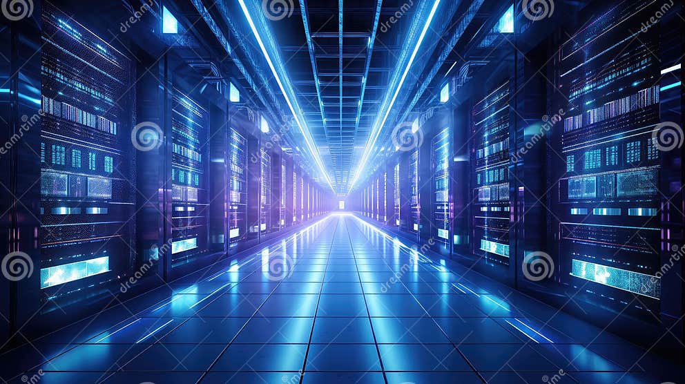 Network Technology Data Background Stock Illustration - Illustration of transmission, lights ...