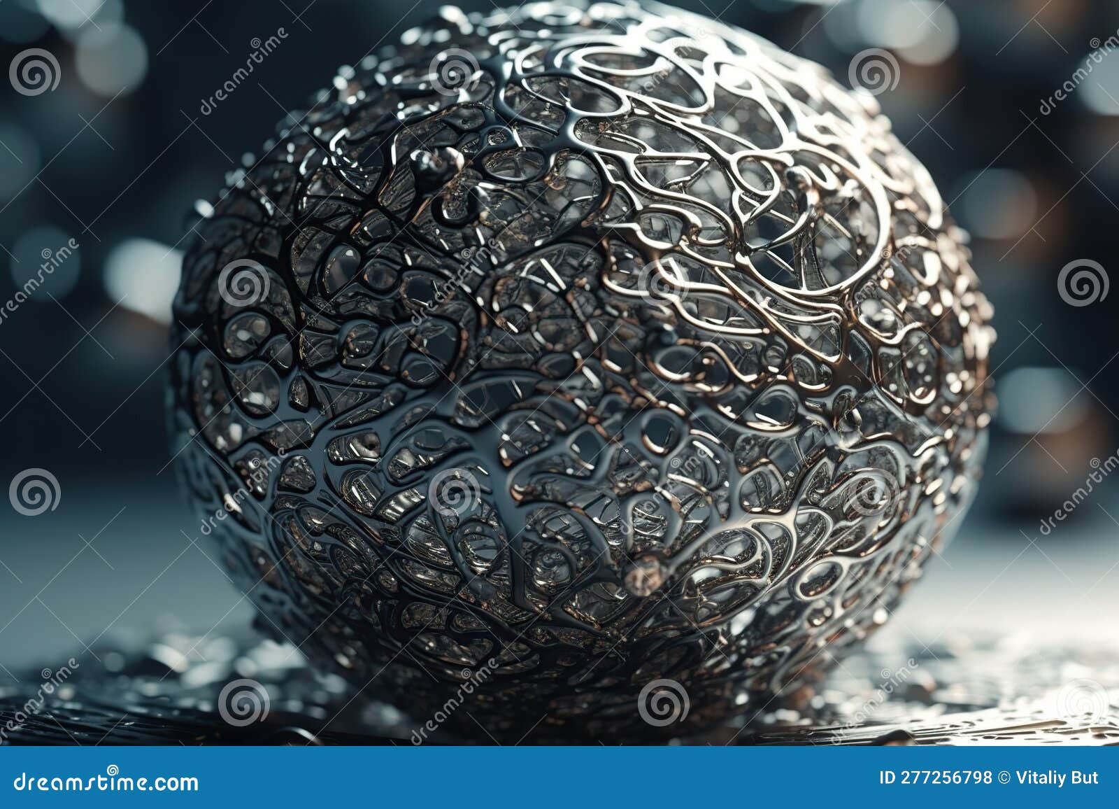 Network Technology Polygonal Sphere Digital Silver Abstract Background ...
