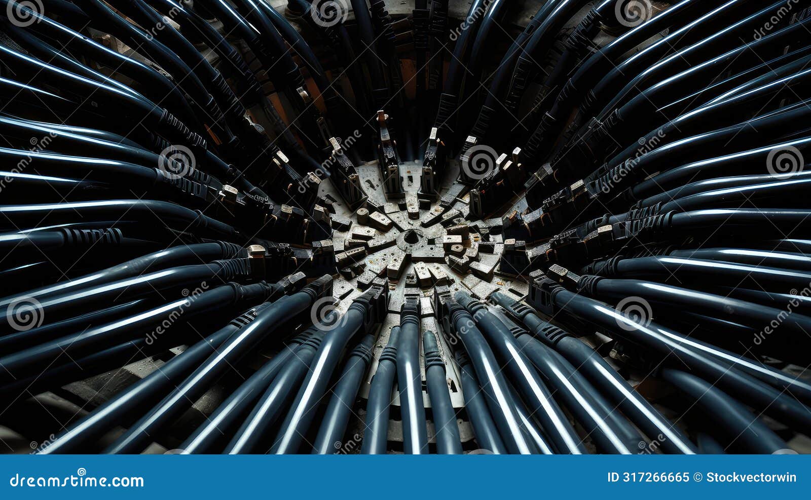 Network telecom cable stock illustration. Illustration of signal ...