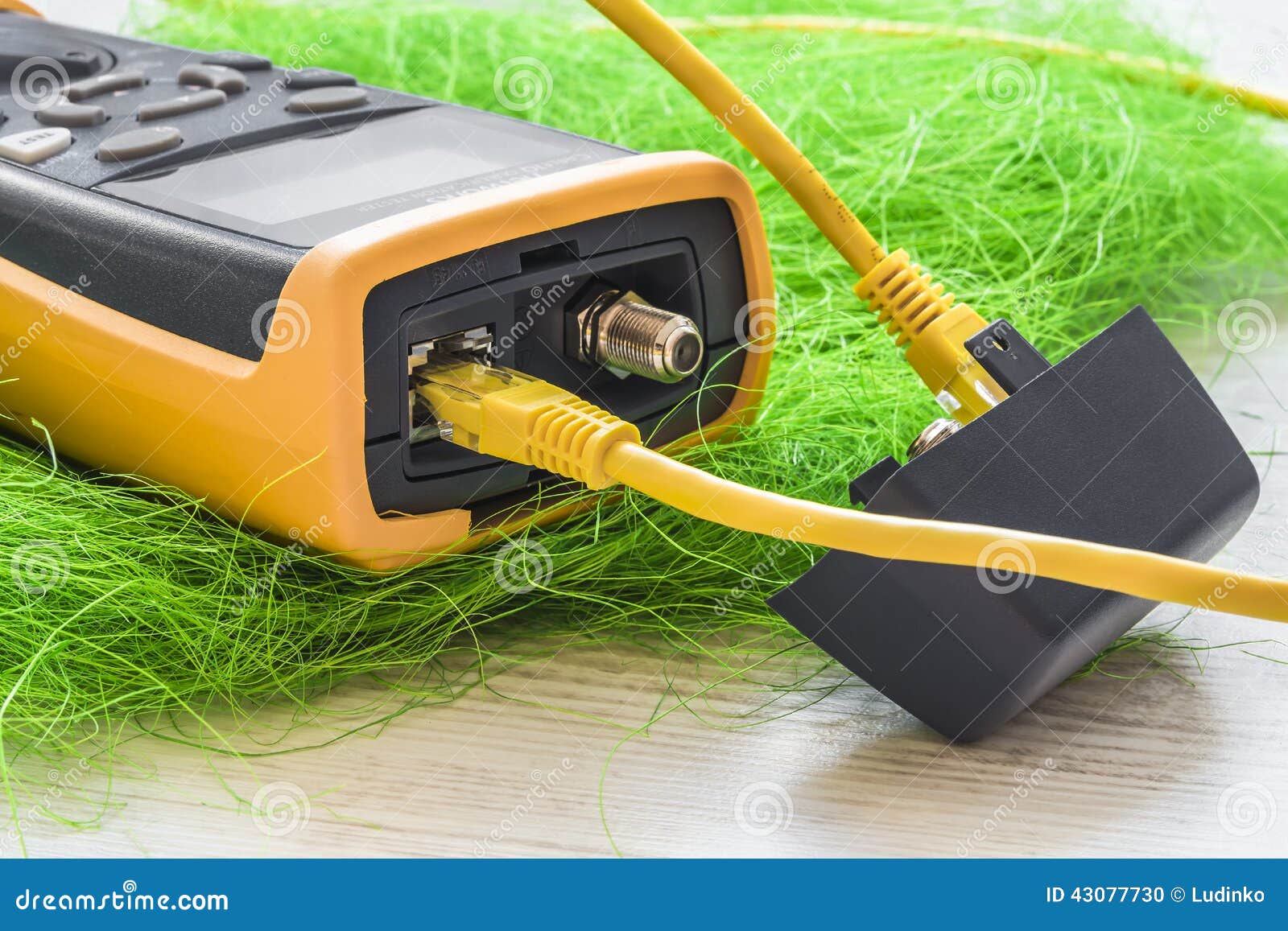 Network Tester for Connectors with Yellow RJ45 Cable 5e Connect Stock ...