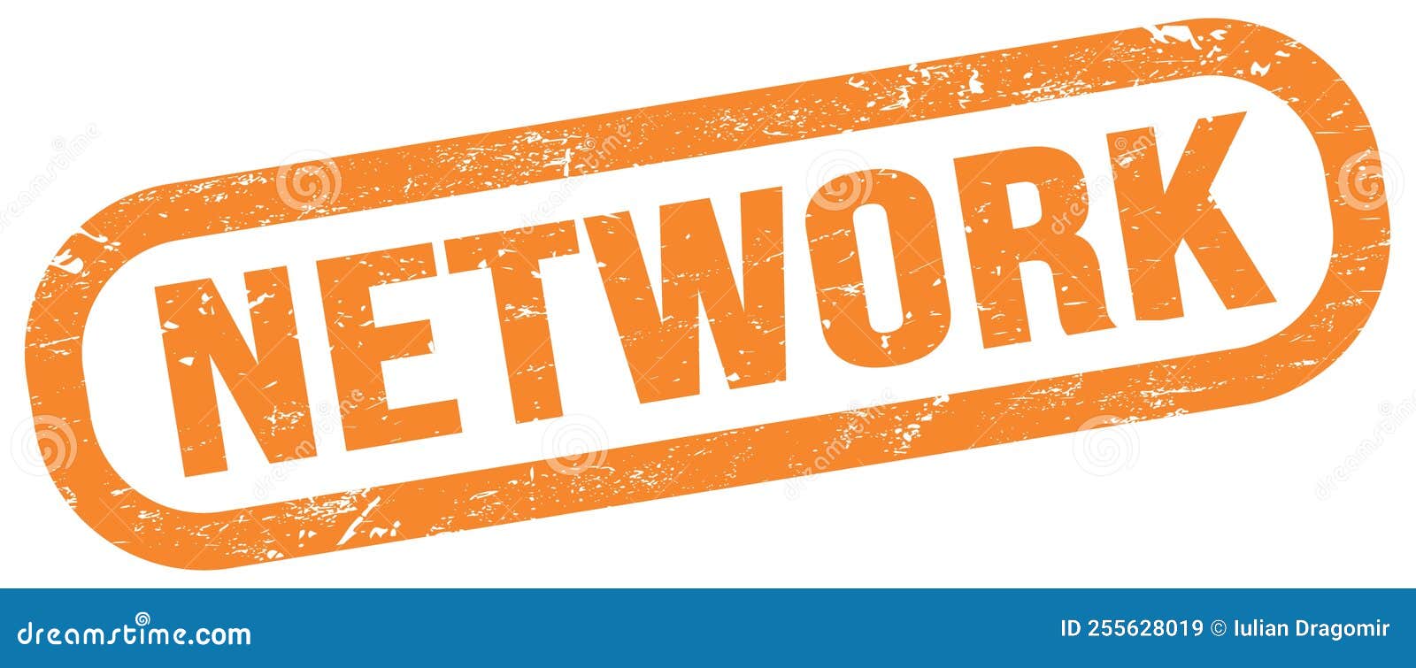 NETWORK, Text Written on Orange Stamp Sign Stock Illustration ...
