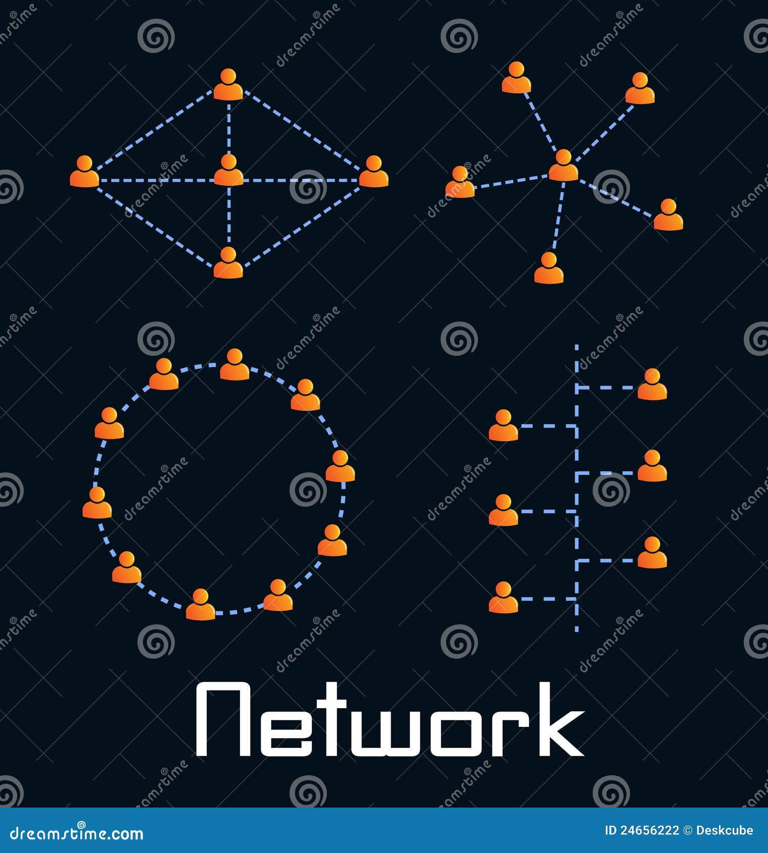 Network Topologies stock vector. Illustration of connection - 24656222