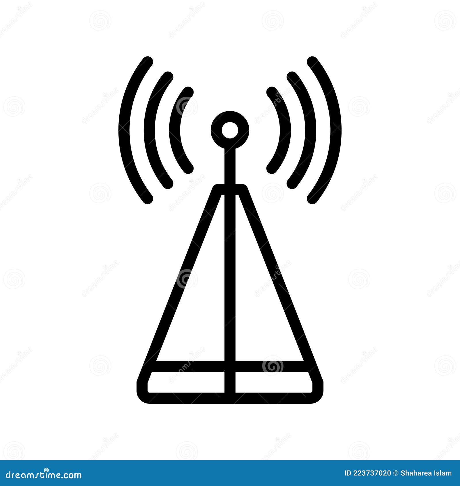 Network tower icon stock vector. Illustration of vector - 223737020