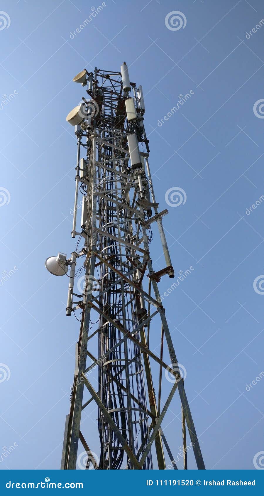Network tower stock photo. Image of clean, network, tower - 111191520
