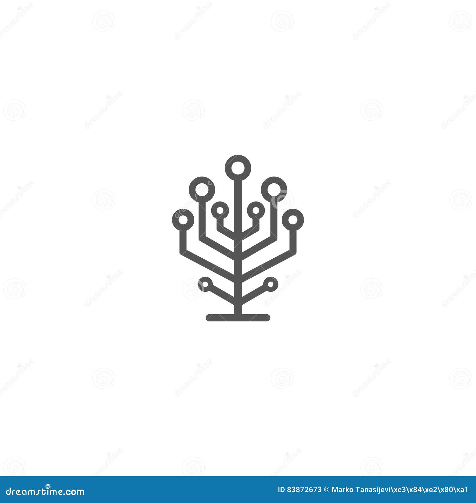 Network Tree Brain Vector Illustration | CartoonDealer.com #91890298