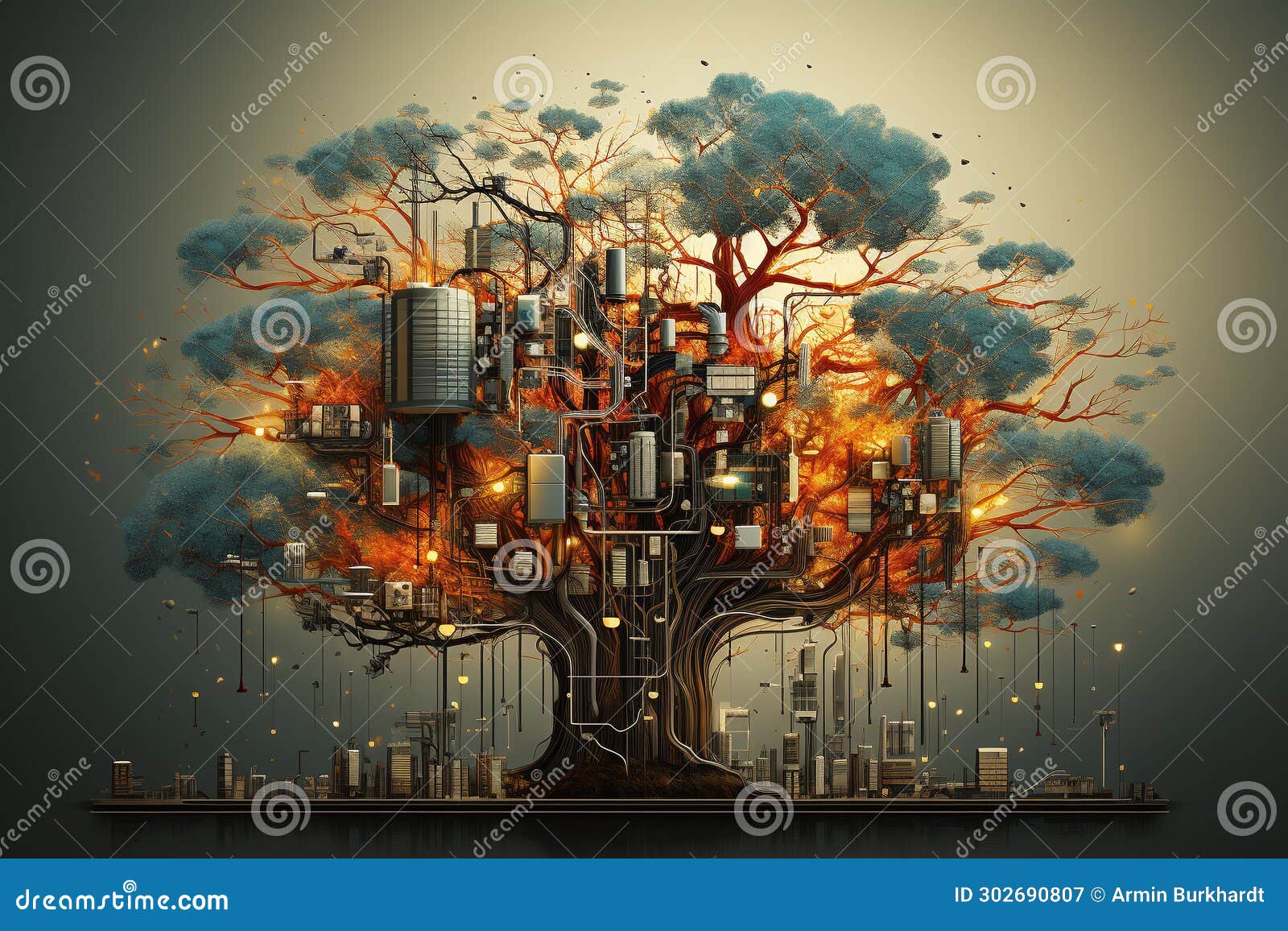 Network Tree Showing the Connection of Different Digital Spaces in a ...