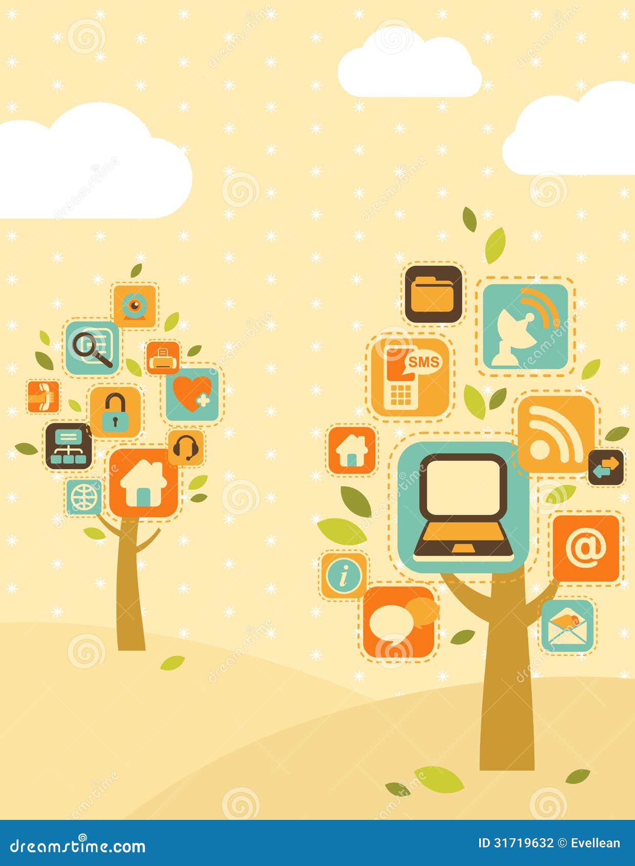 Network Trees stock vector. Illustration of business - 31719632