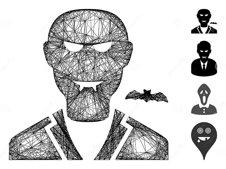 Network Vampire Vector Mesh Stock Illustration - Illustration of ...