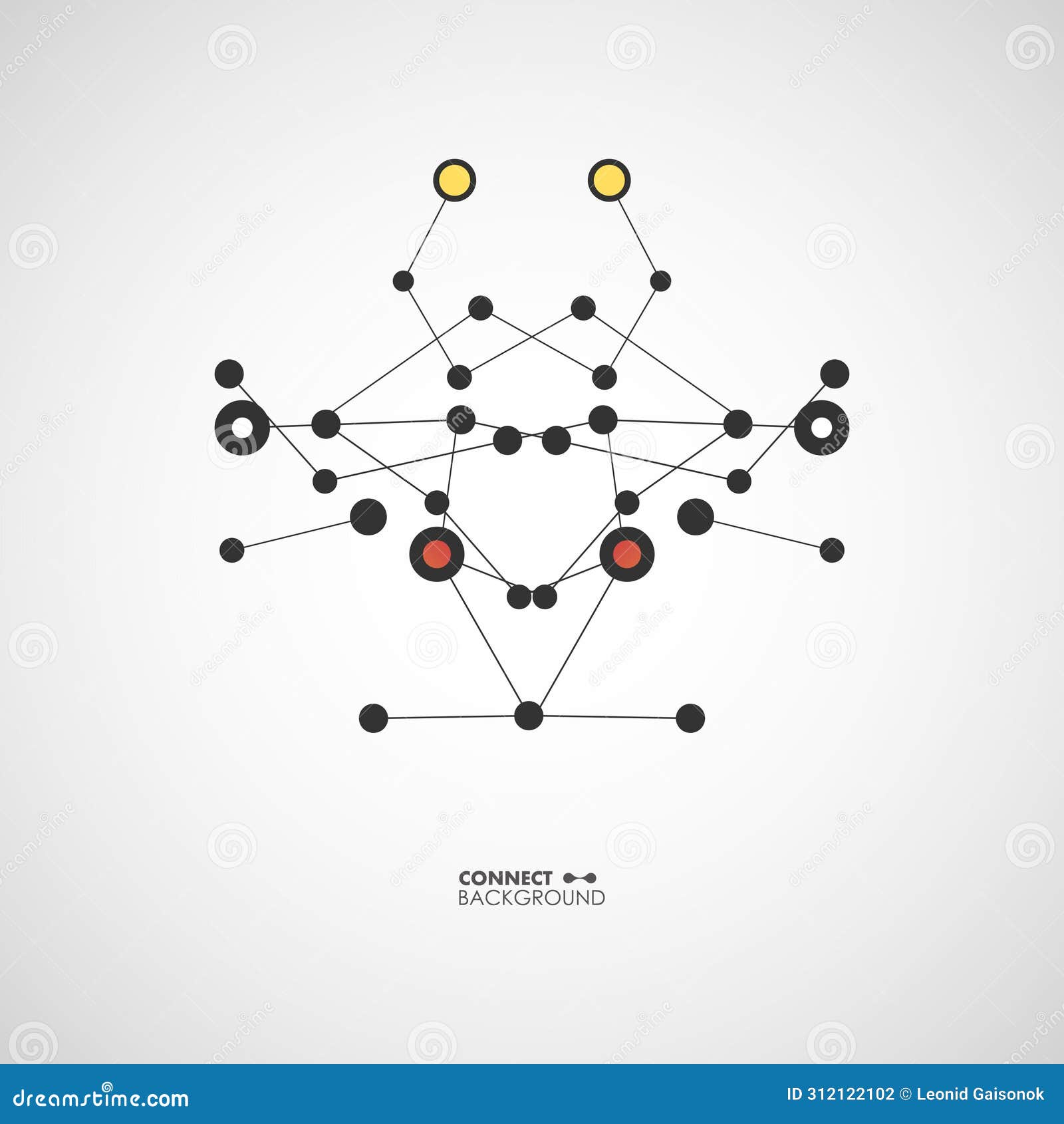 Network Vector Abstract Figure Design Pattern With Connect Dots And Lines Stock Vector