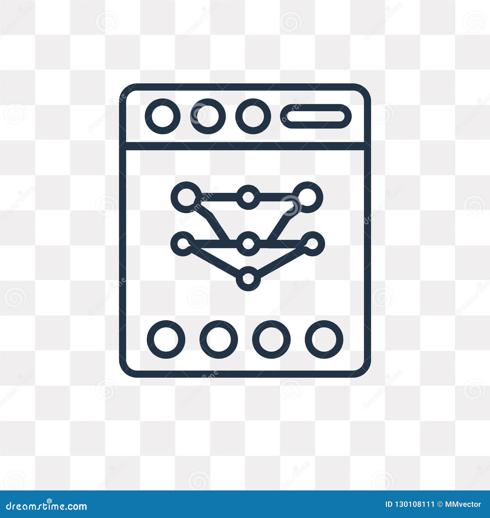Network Vector Icon Isolated on Transparent Background, Linear N Stock ...