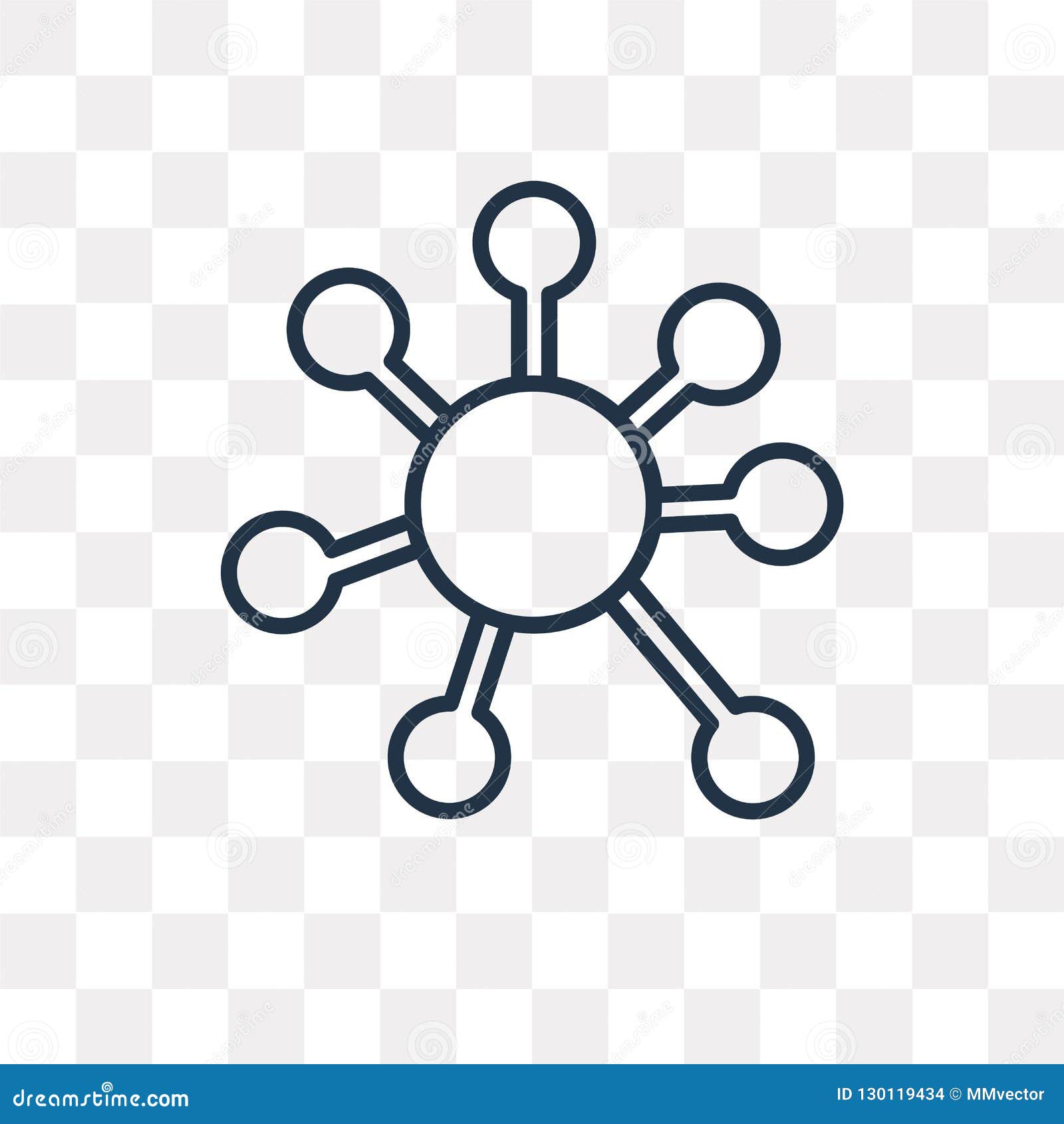 Network Vector Icon Isolated on Transparent Background, Linear N Stock ...