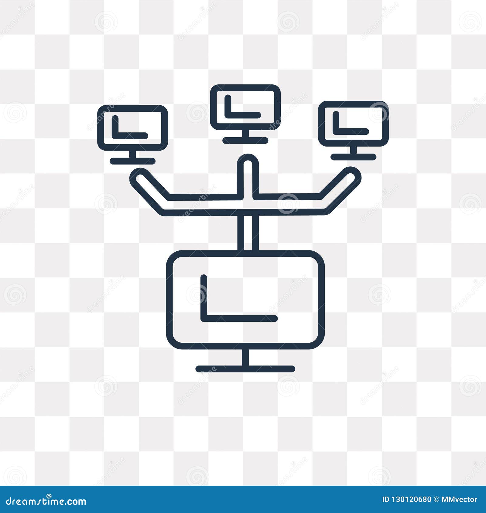 Network Vector Icon Isolated on Transparent Background, Linear N Stock ...