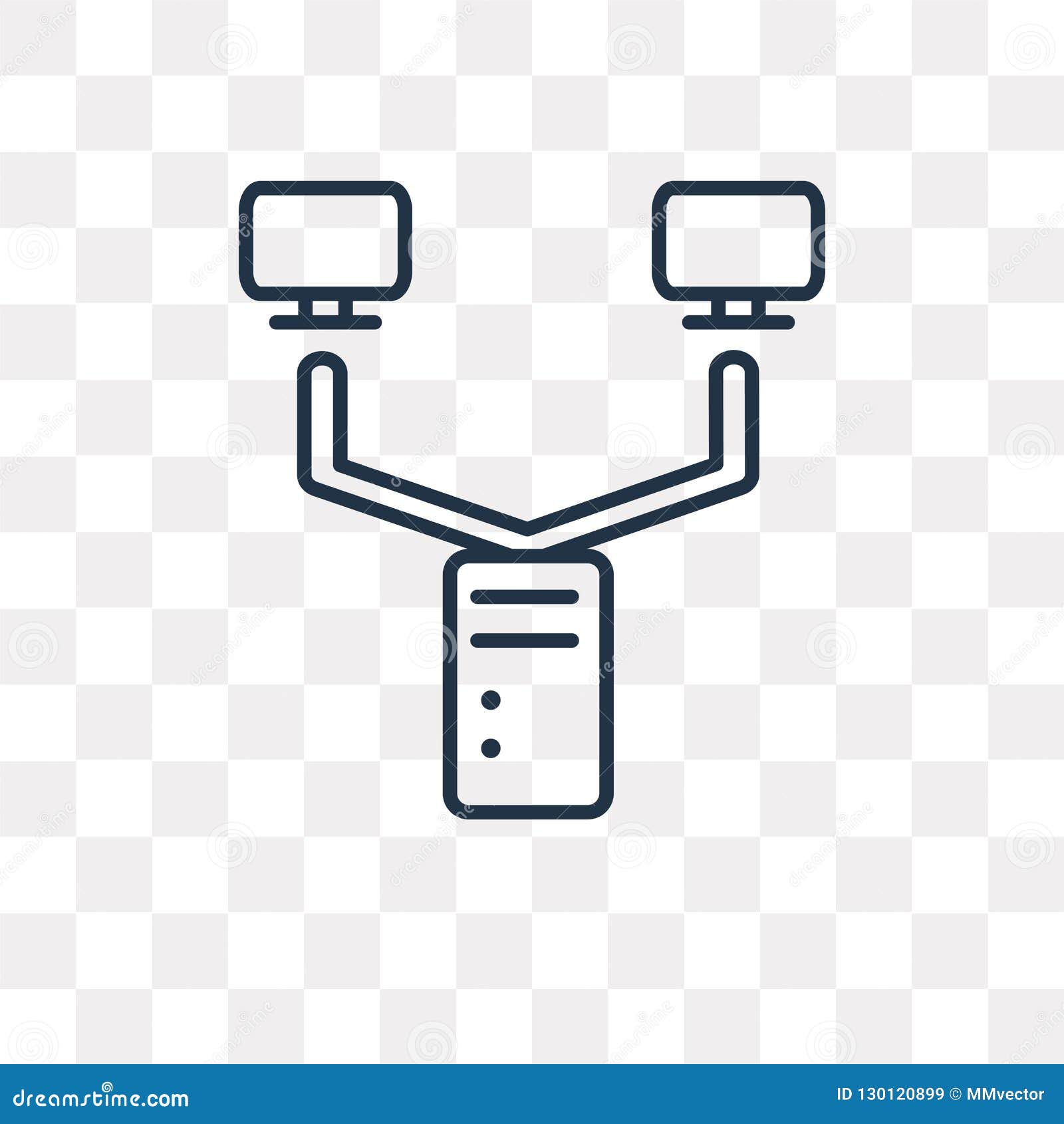 Network Vector Icon Isolated on Transparent Background, Linear N Stock ...