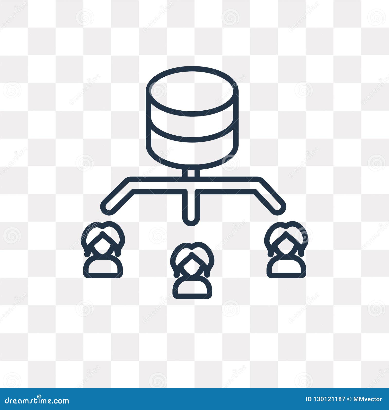 Network Vector Icon Isolated on Transparent Background, Linear N Stock ...