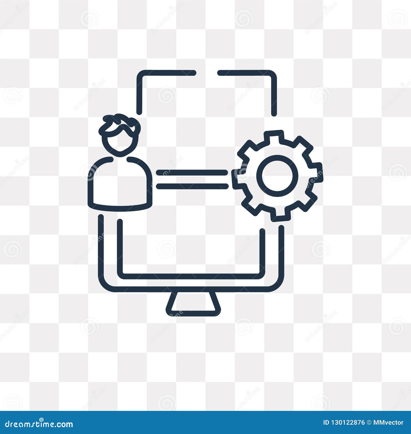 Network Vector Icon Isolated on Transparent Background, Linear N Stock ...