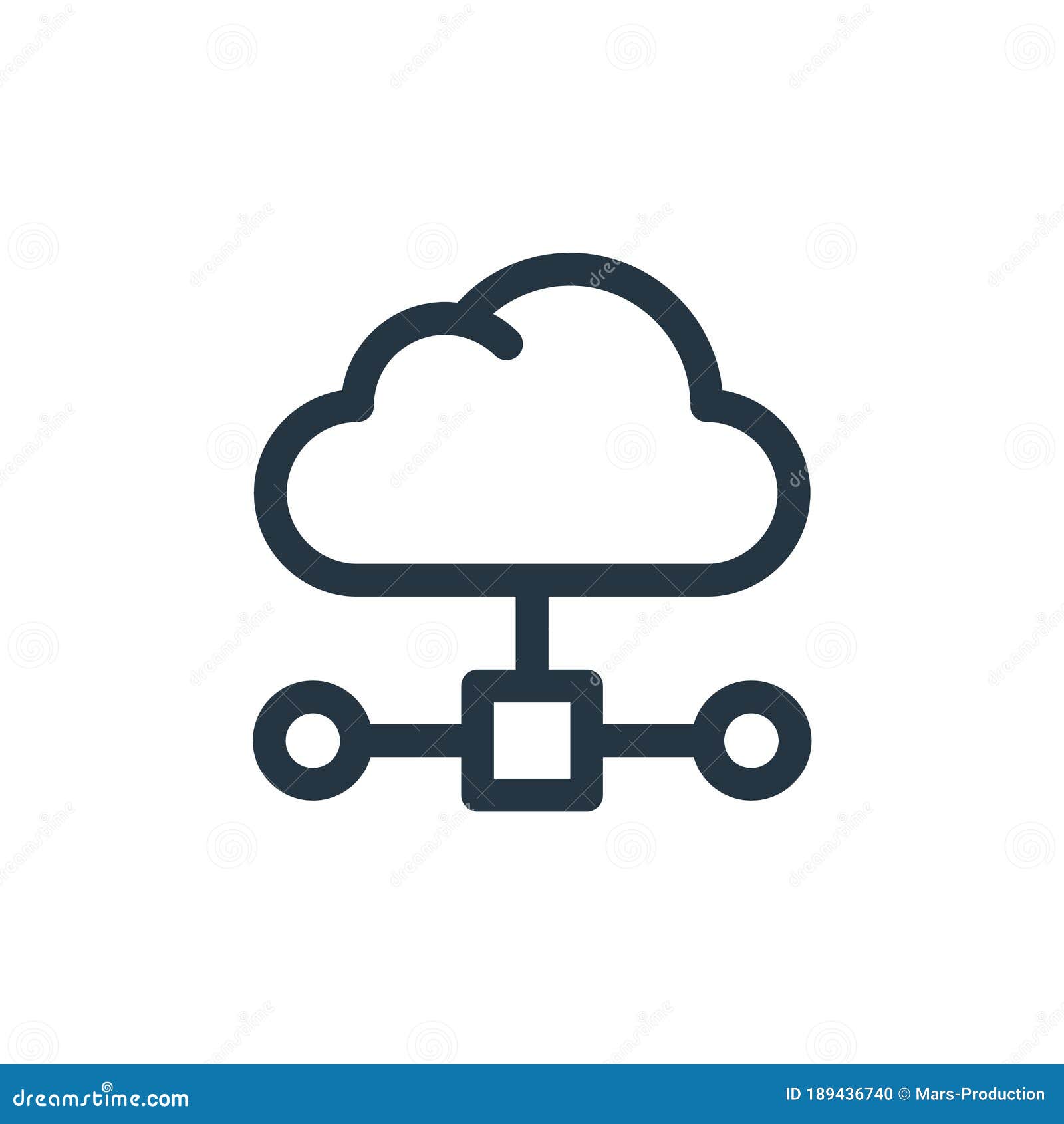 Network Vector Icon Isolated on White Background. Outline, Thin Line ...