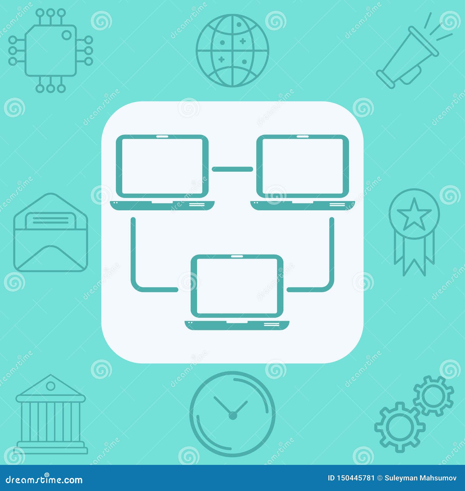 Network Vector Icon Sign Symbol Stock Illustration - Illustration of ...