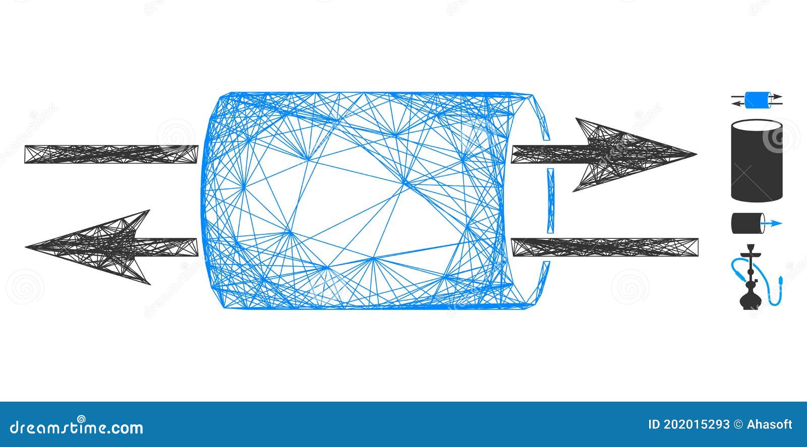 Network VPN Pipe Vector Mesh Stock Illustration - Illustration of ...