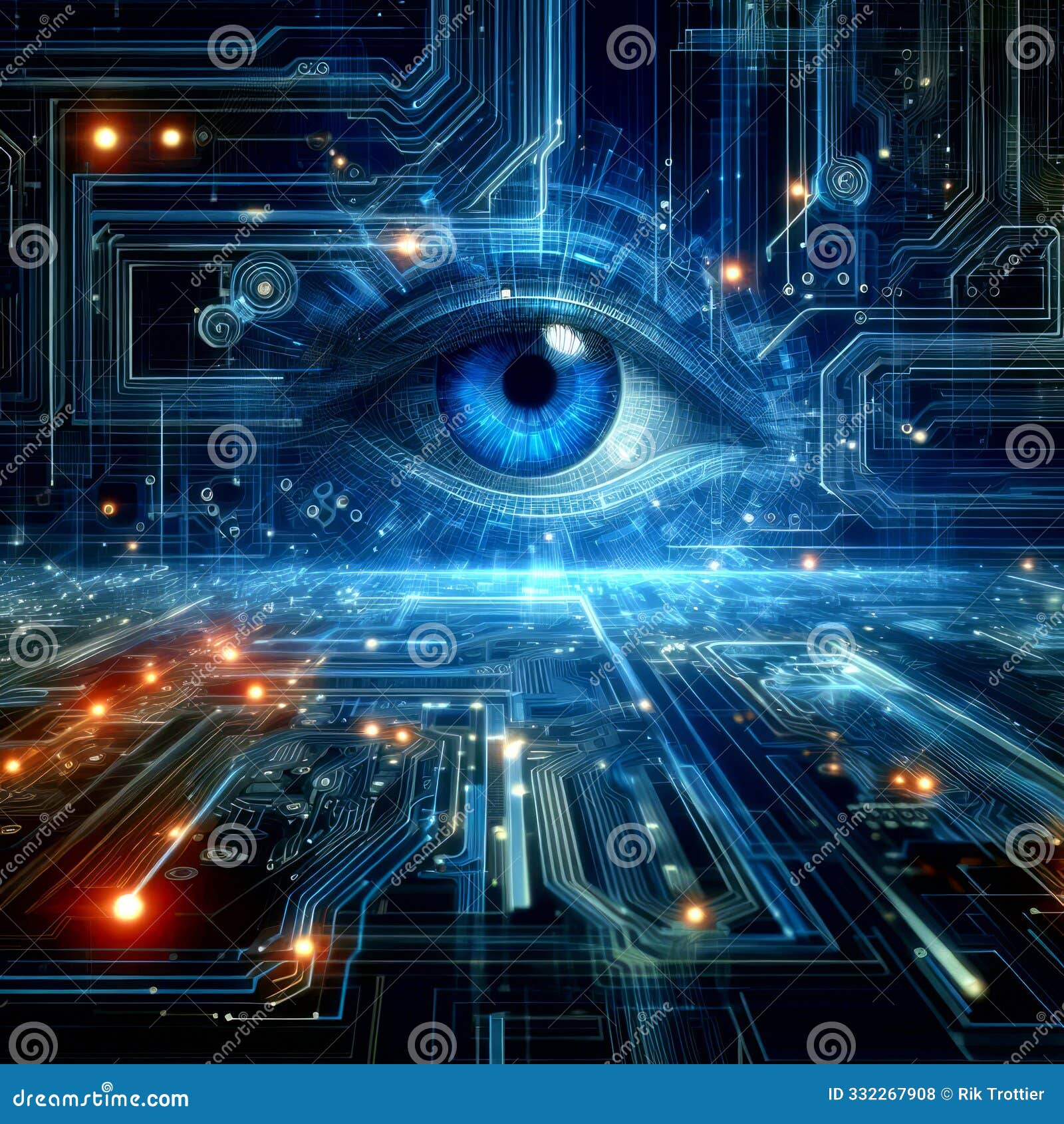 Network vulnerability stock illustration. Illustration of digital ...