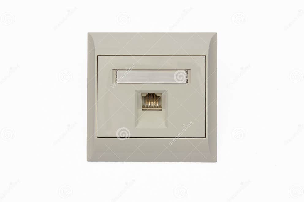Network wall outlet stock photo. Image of digital, communication - 15288752