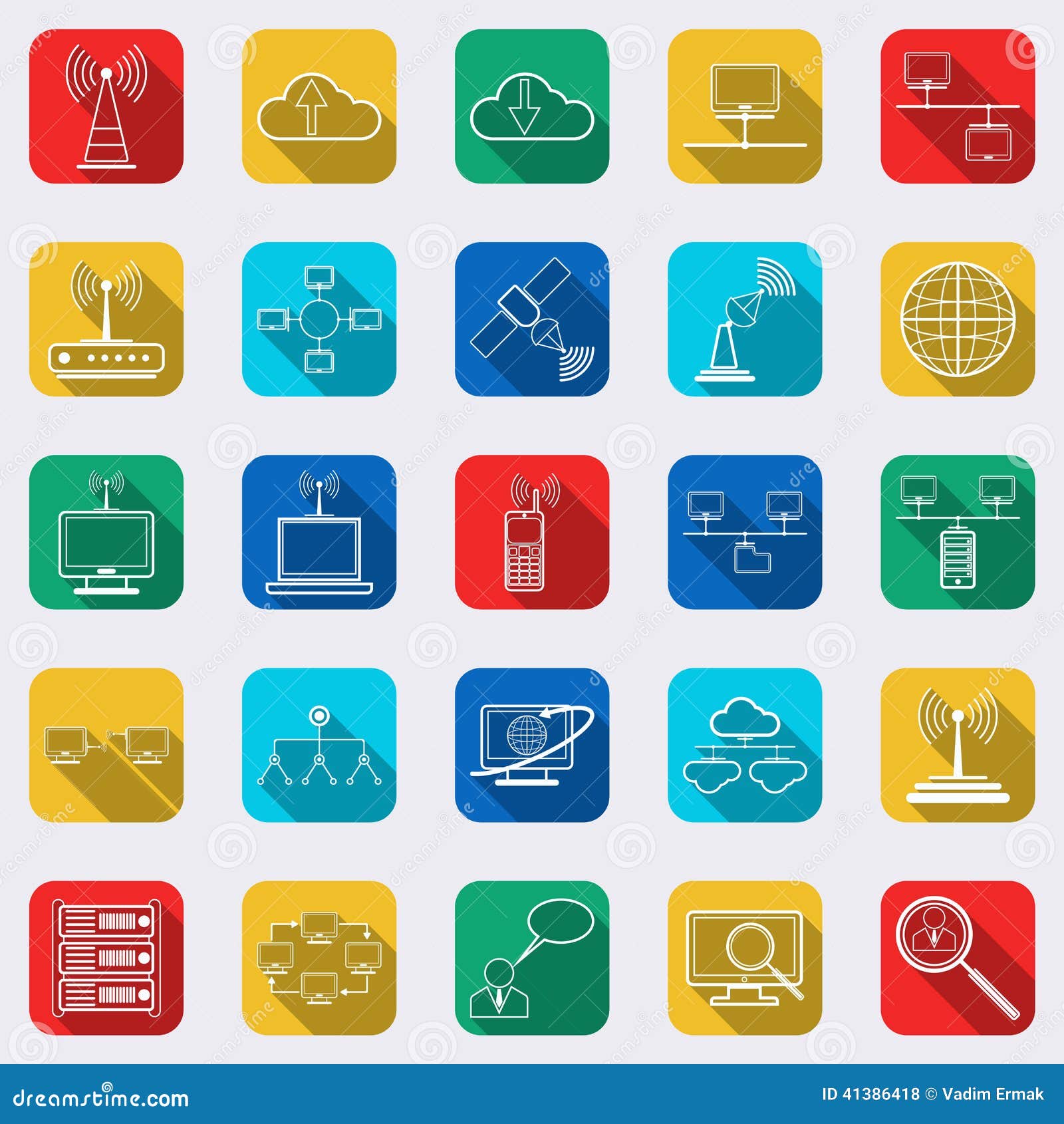 Network web vector icons stock vector. Illustration of router - 41386418