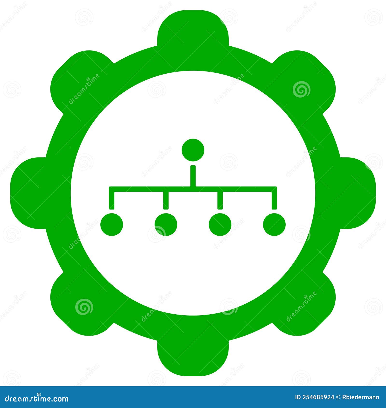 Network and wheel stock vector. Illustration of green - 254685924
