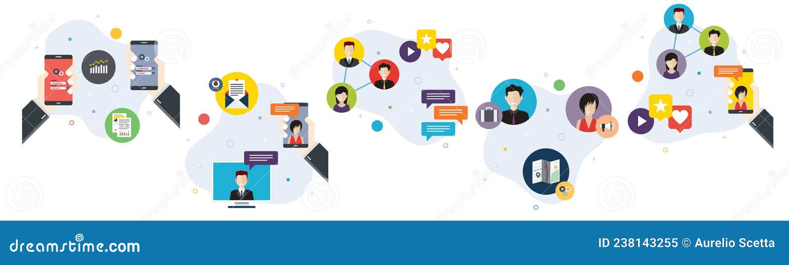 Network, Wireless, Communication, Social Media and Connection Icons ...