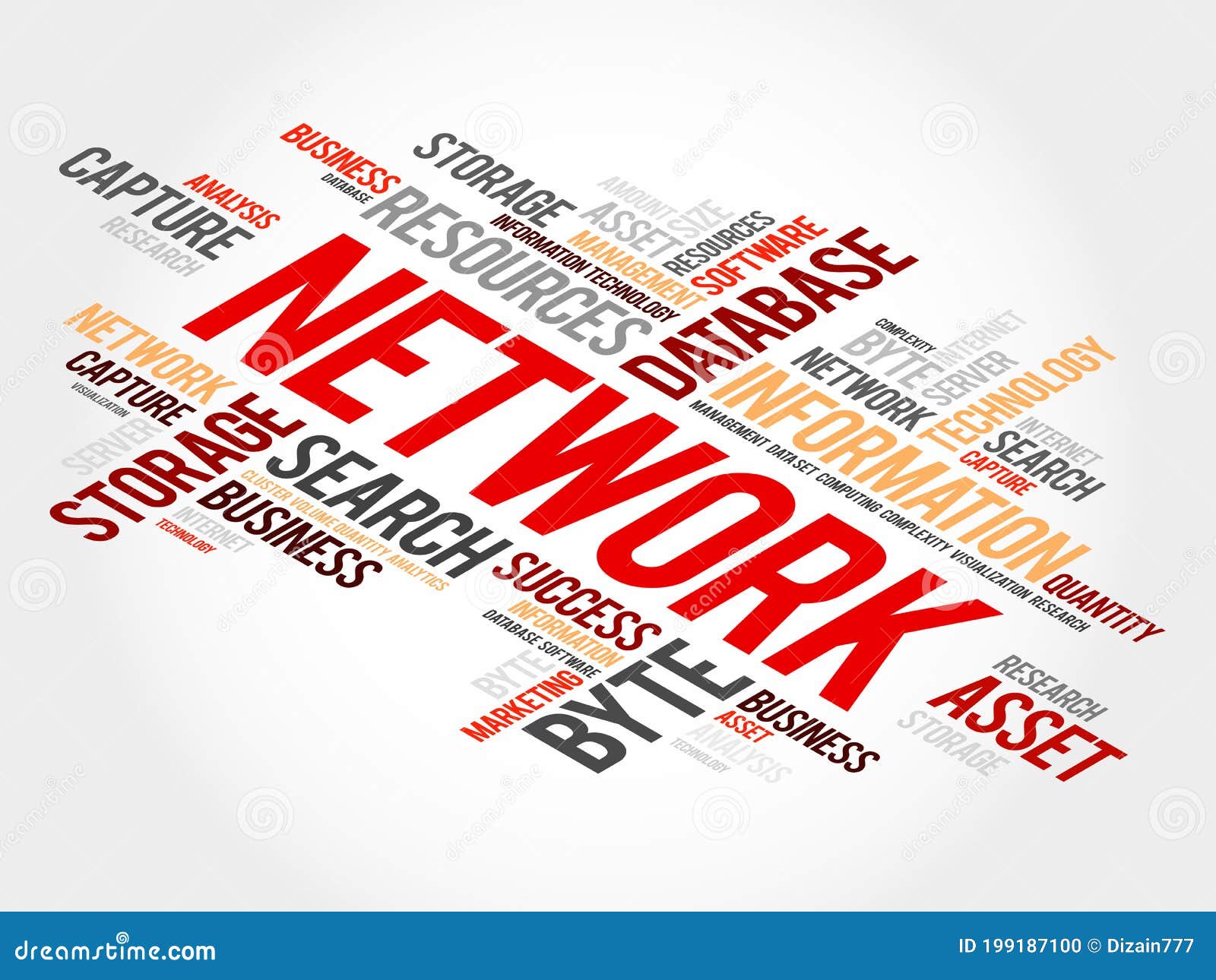 Network word cloud stock illustration. Illustration of crossword ...