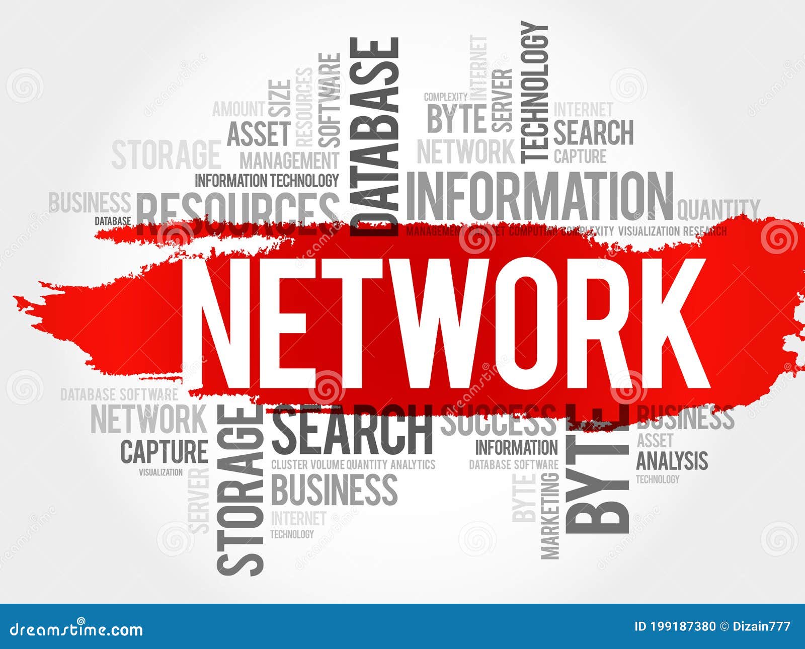 Network word cloud stock illustration. Illustration of connectivity ...