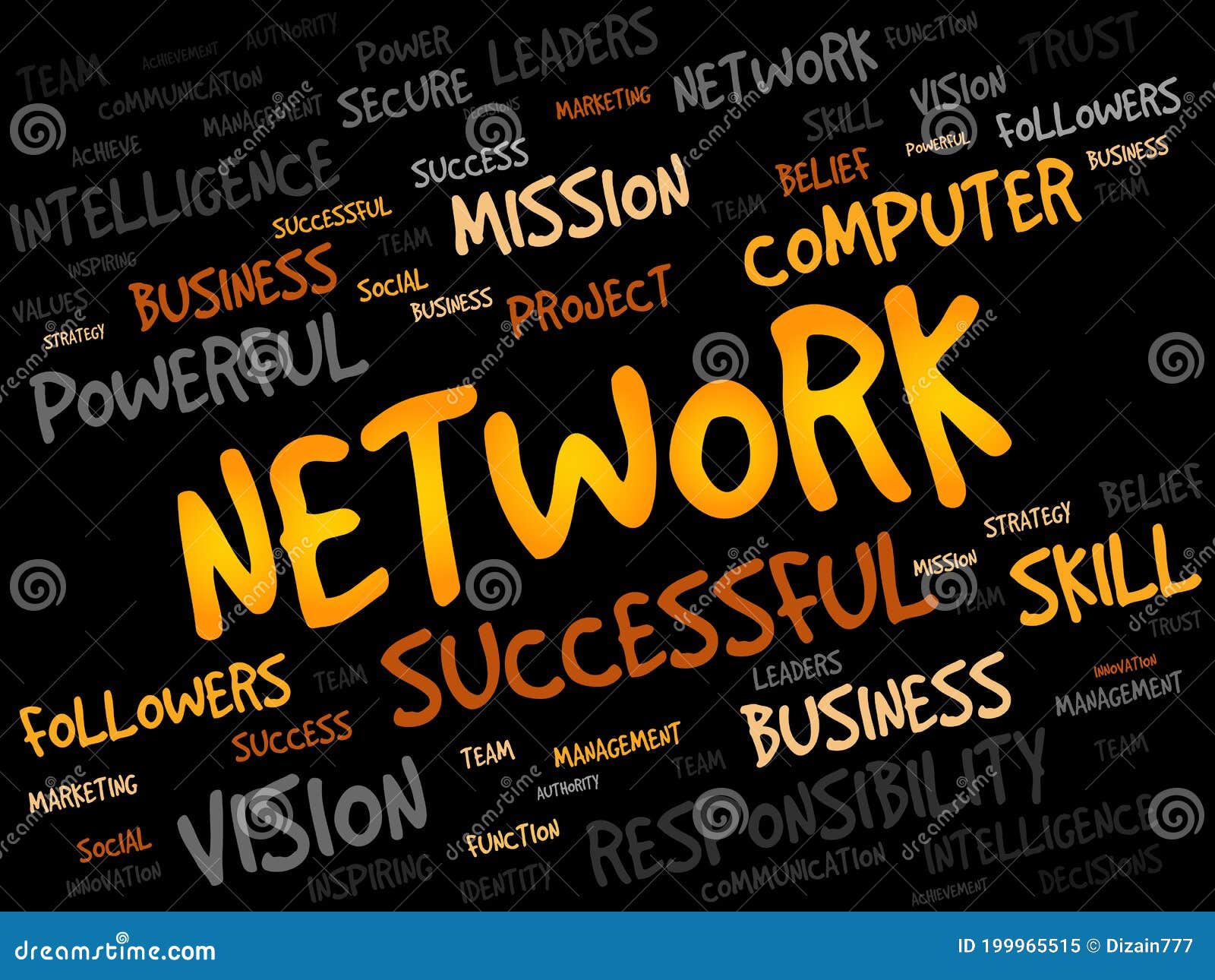 NETWORK word cloud stock illustration. Illustration of global - 199965515