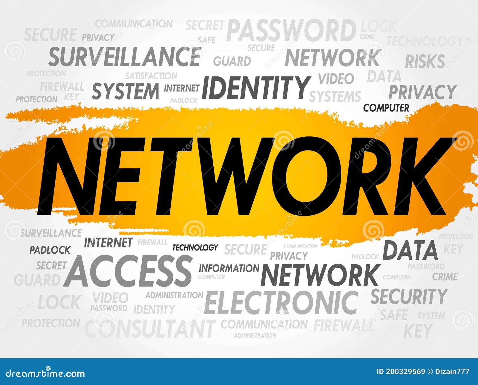 NETWORK word cloud stock illustration. Illustration of conceptual ...