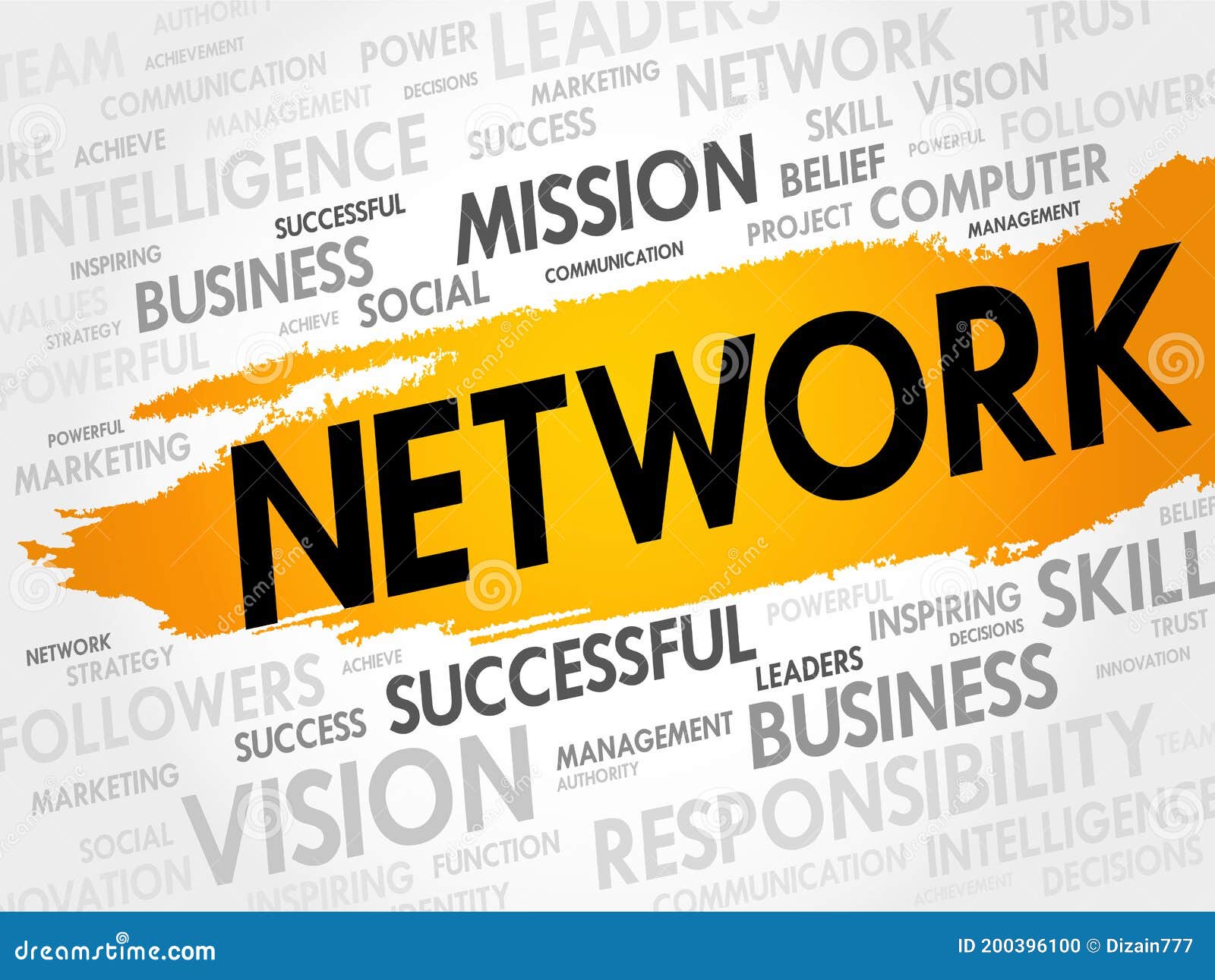 NETWORK word cloud stock illustration. Illustration of idea - 200396100