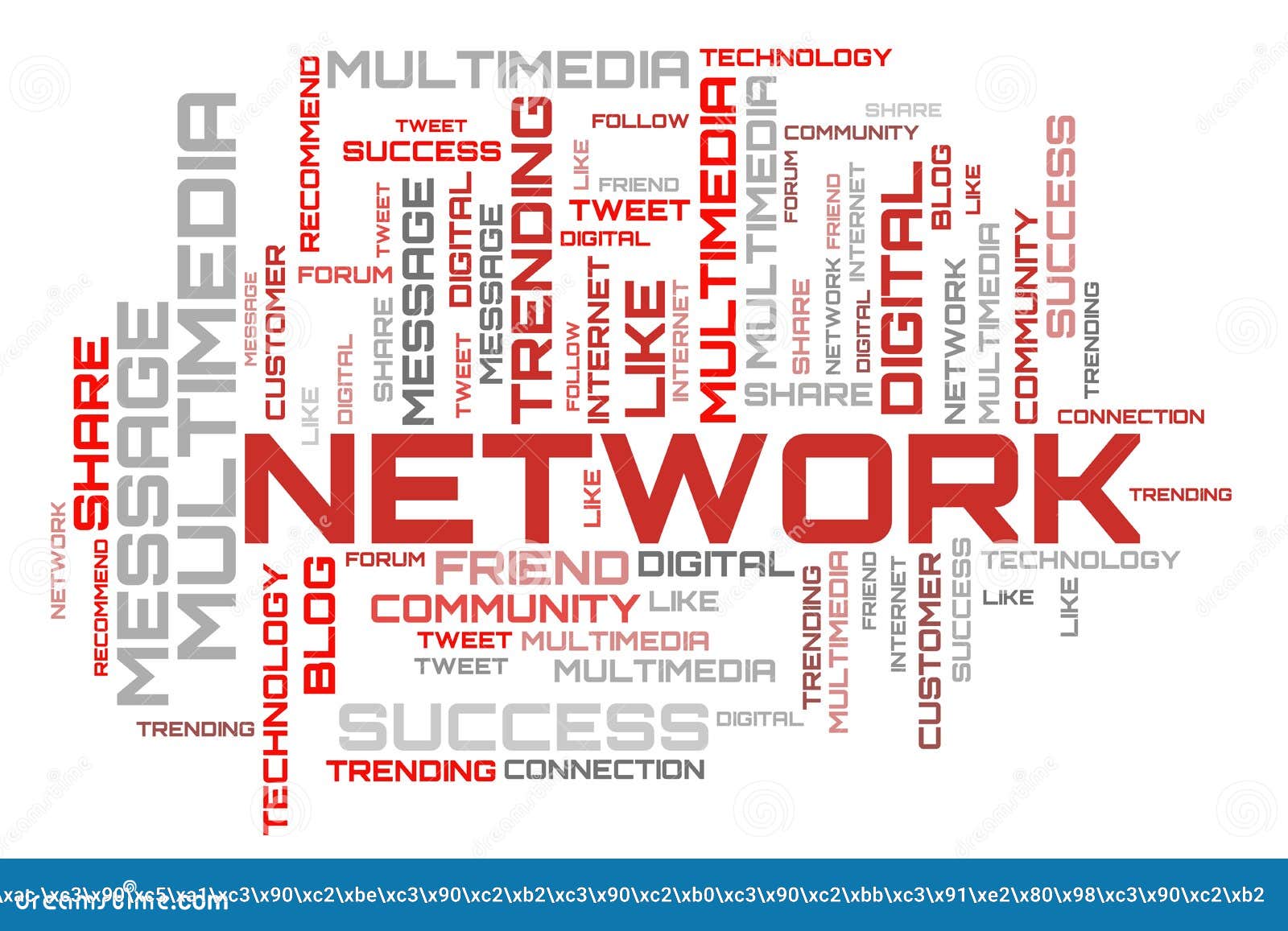 Network Word Cloud Concept Background Stock Illustration - Illustration ...