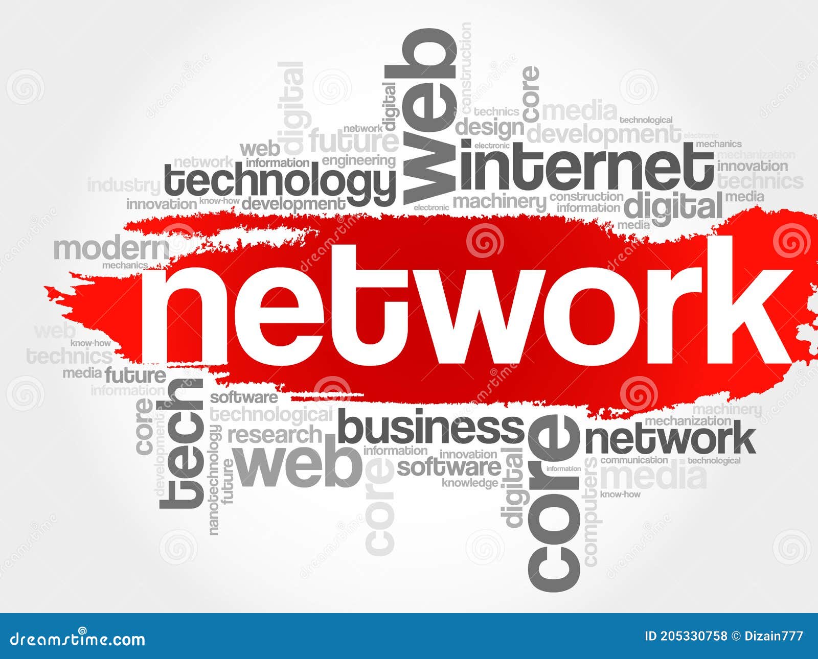 Network word cloud stock illustration. Illustration of collaboration ...
