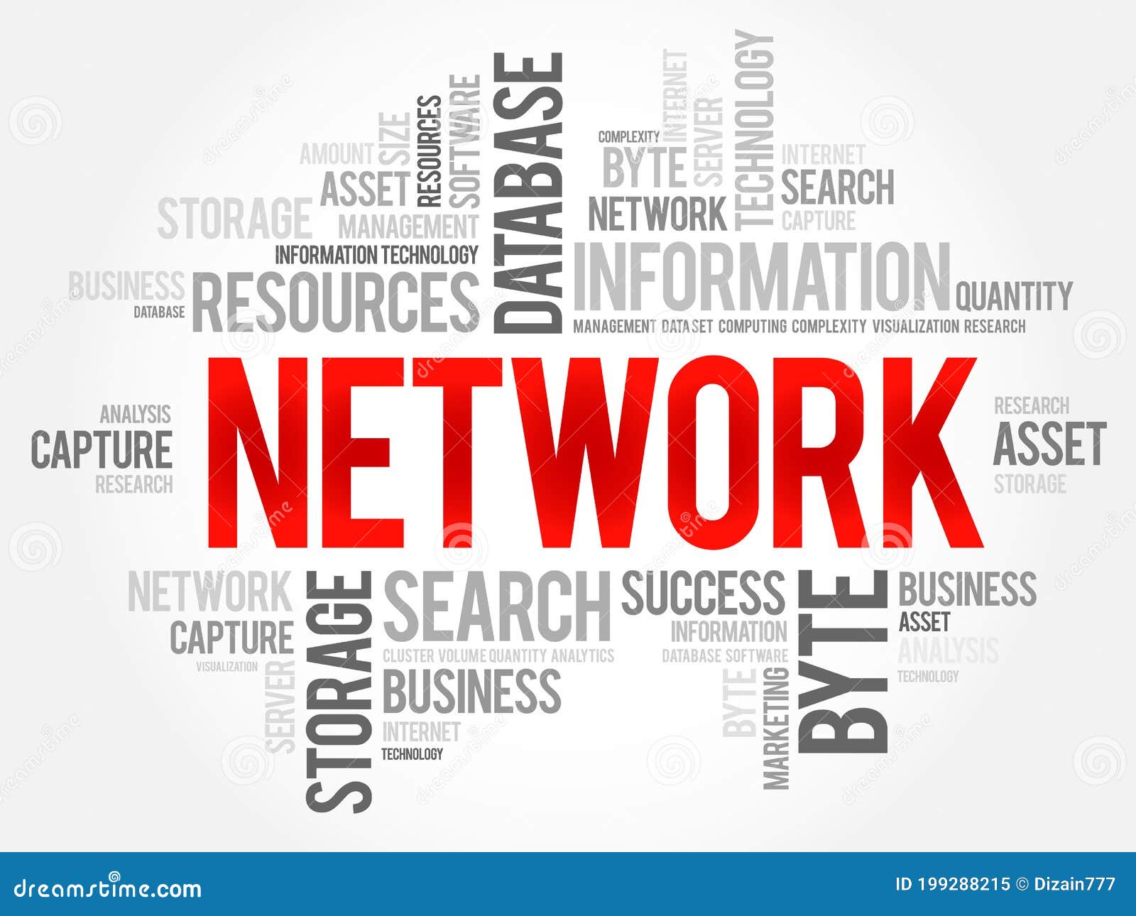 Network word cloud stock illustration. Illustration of card - 199288215