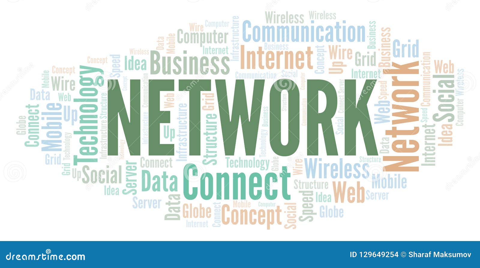 Network word cloud. stock illustration. Illustration of structure ...