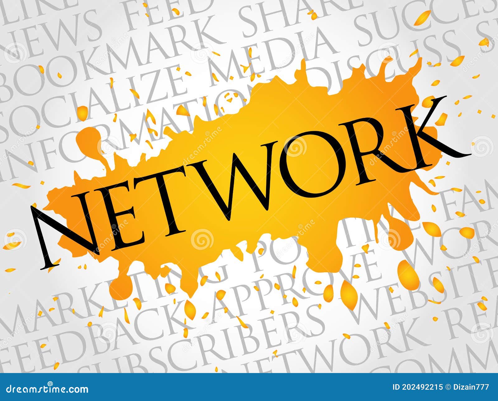 Network word cloud stock illustration. Illustration of background ...