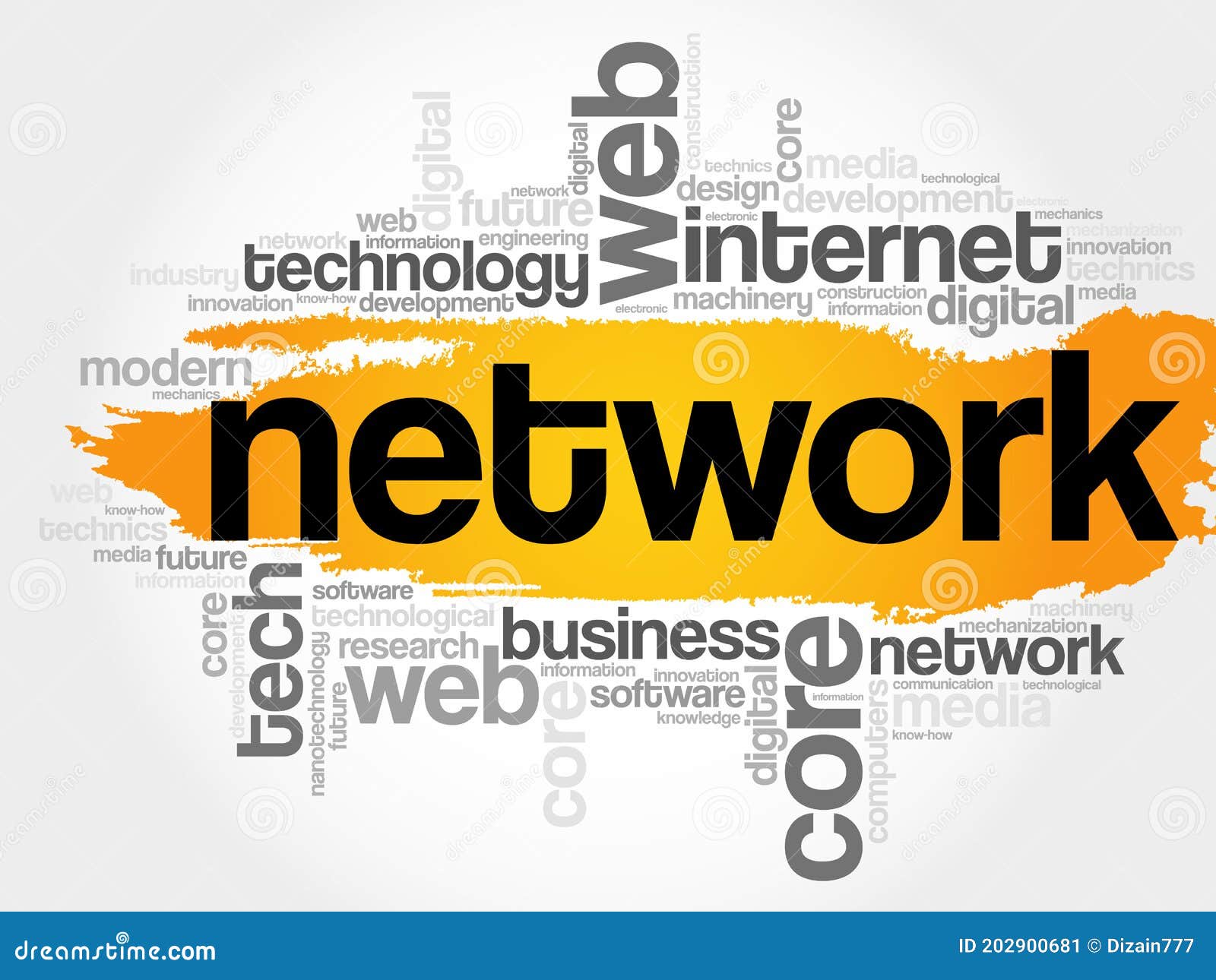 Network Word Cloud, Technology Concept Stock Illustration ...