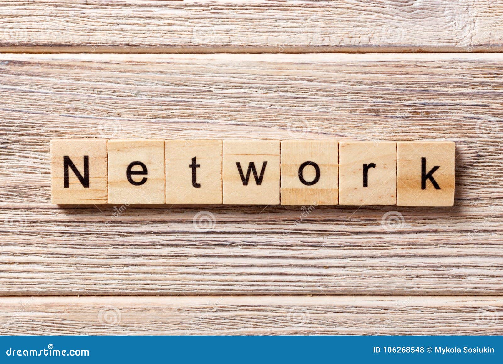 Network Word Written on Wood Block. Network Text on Table, Concept ...