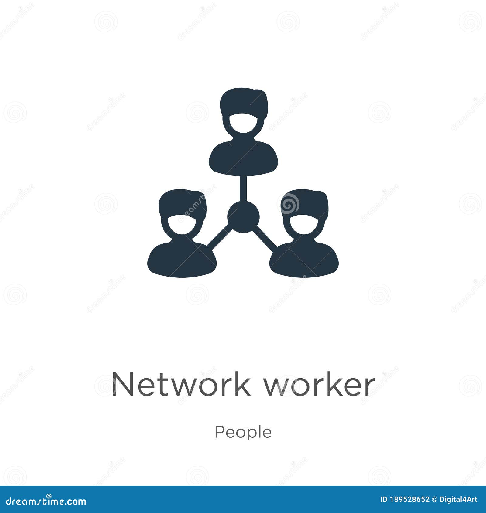 Network Worker Icon Vector. Trendy Flat Network Worker Icon from People ...