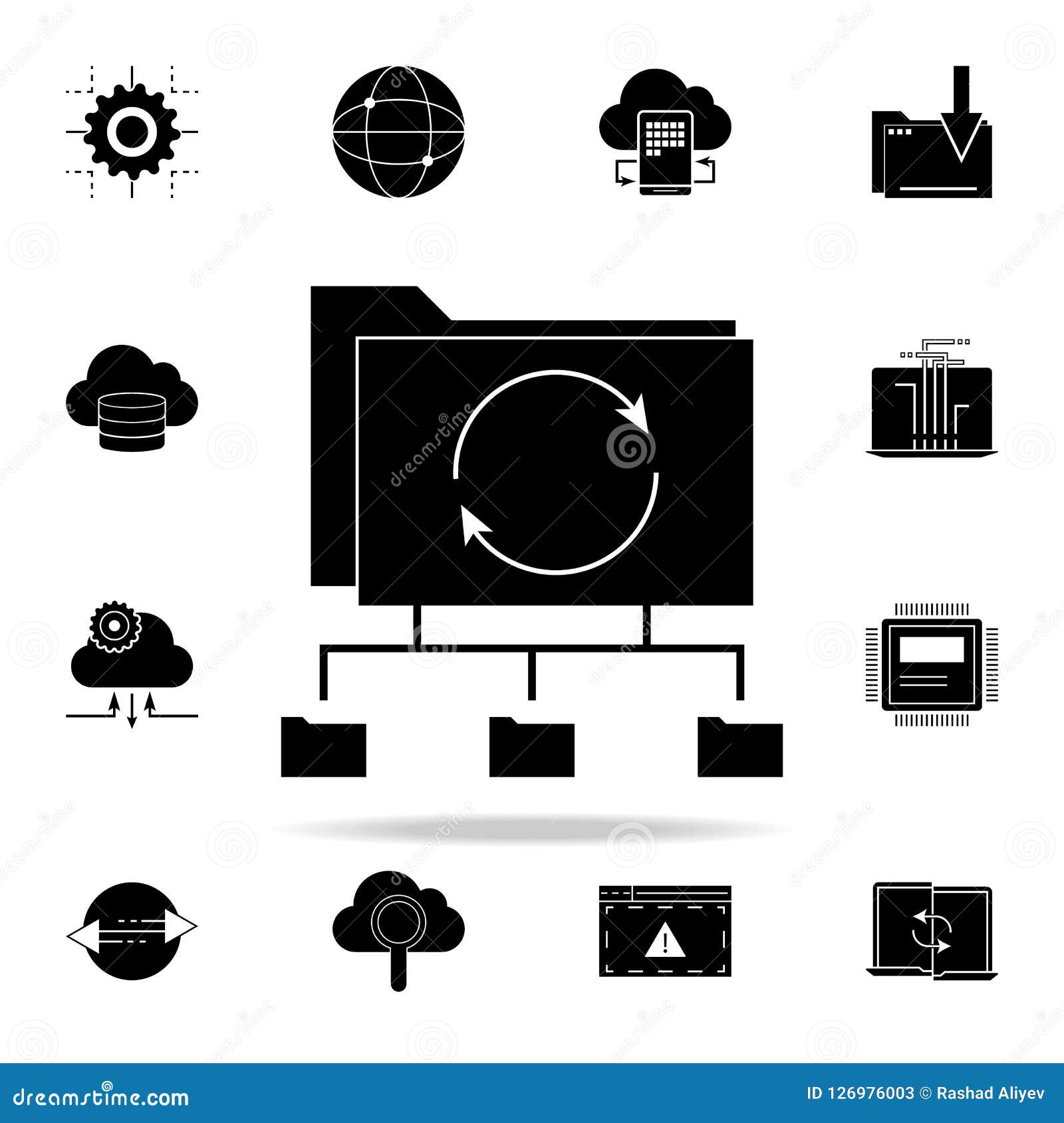 Network Workflow Icon. Outline Filled Creative Elemet From Big Data ...