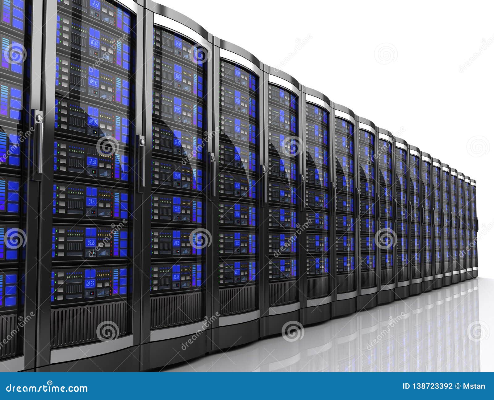 Network Workstation Server 3d Illustration Stock Illustration ...