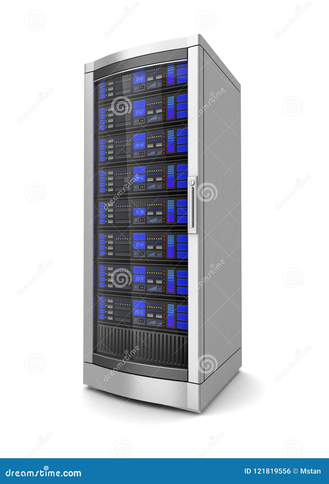 Single Network Workstation Server 3d Illustration Stock Illustration ...