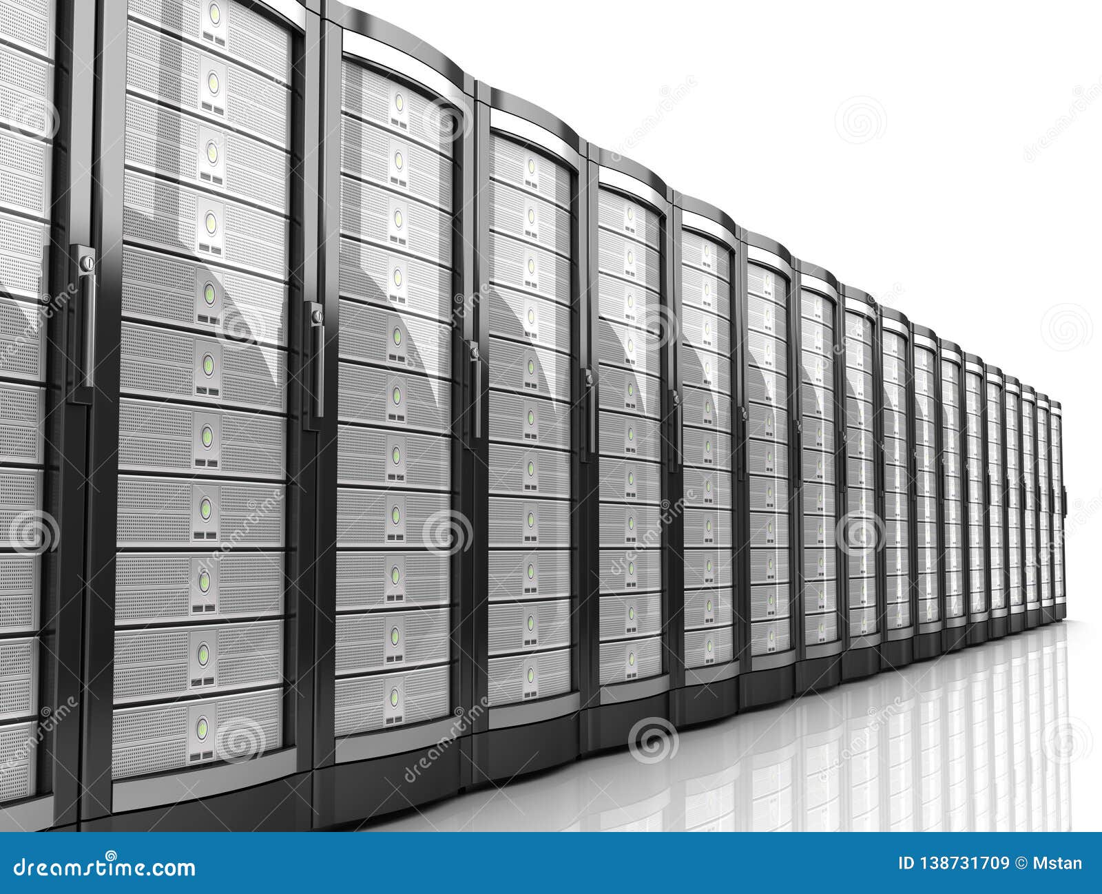 Network Workstation Server 3d Illustration Stock Illustration ...