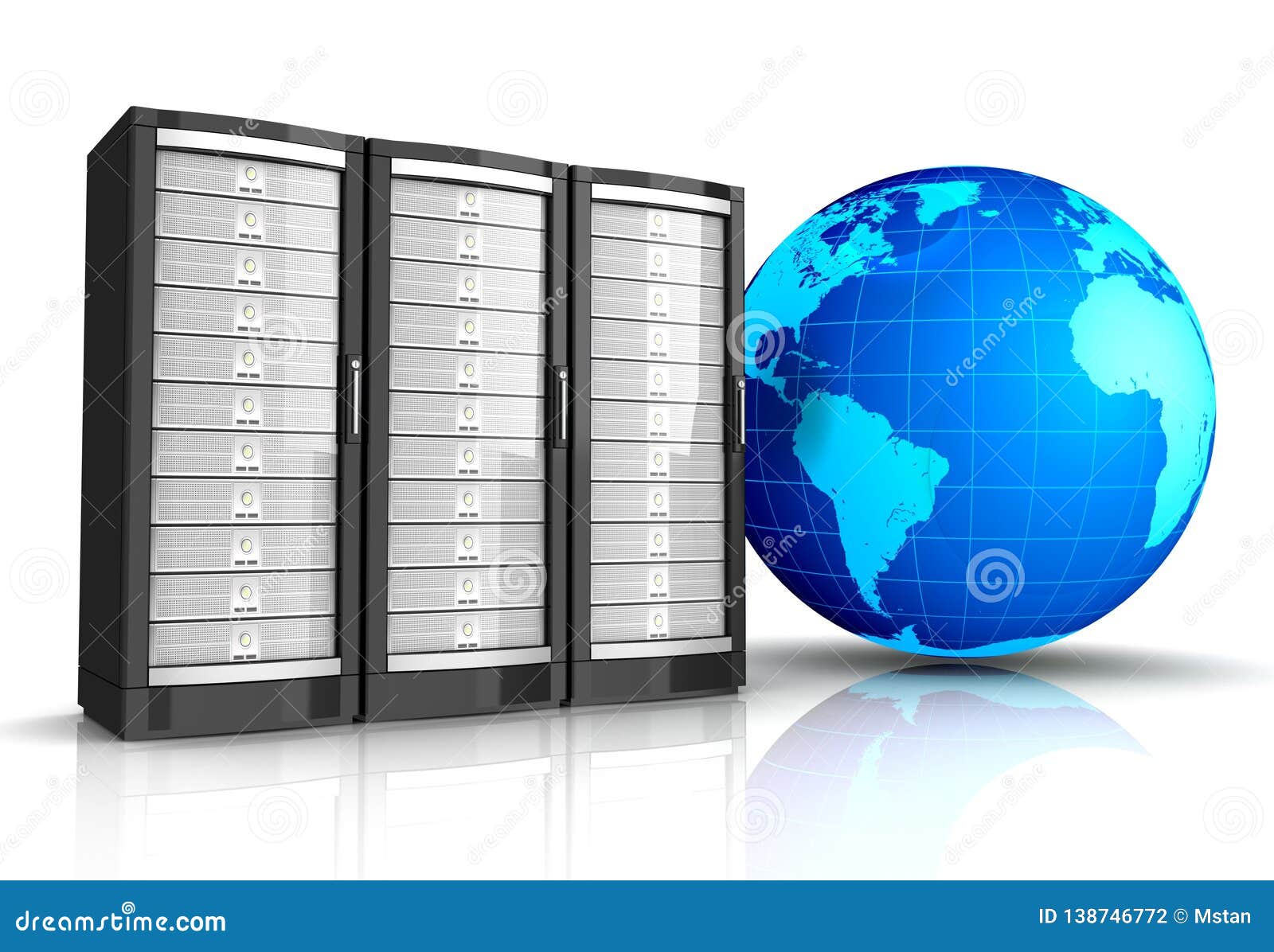 Network Workstation Server 3d Illustration Stock Illustration ...