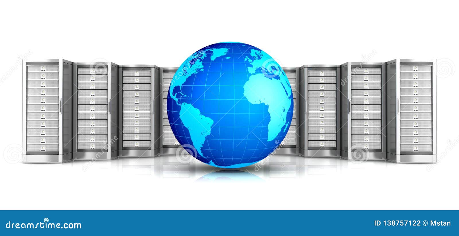 Network Workstation Server 3d Illustration Stock Illustration ...