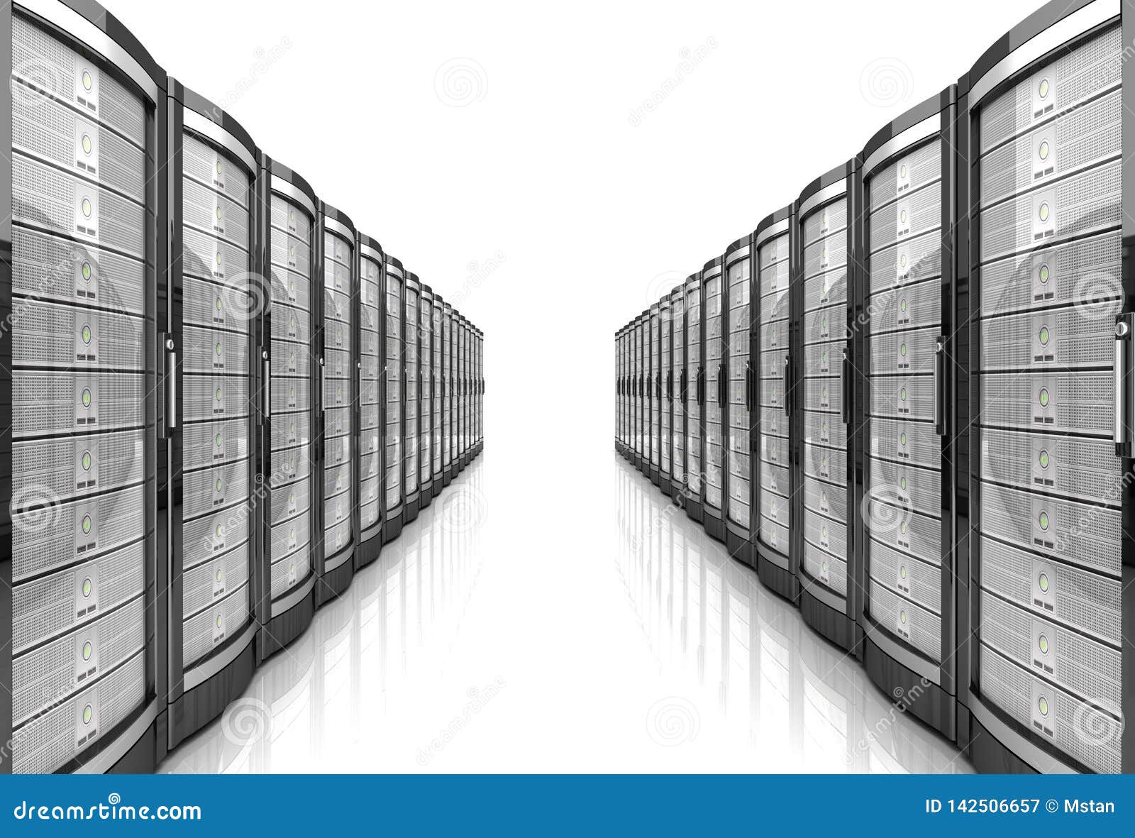 Network Workstation Servers 3d Illustration Stock Illustration ...